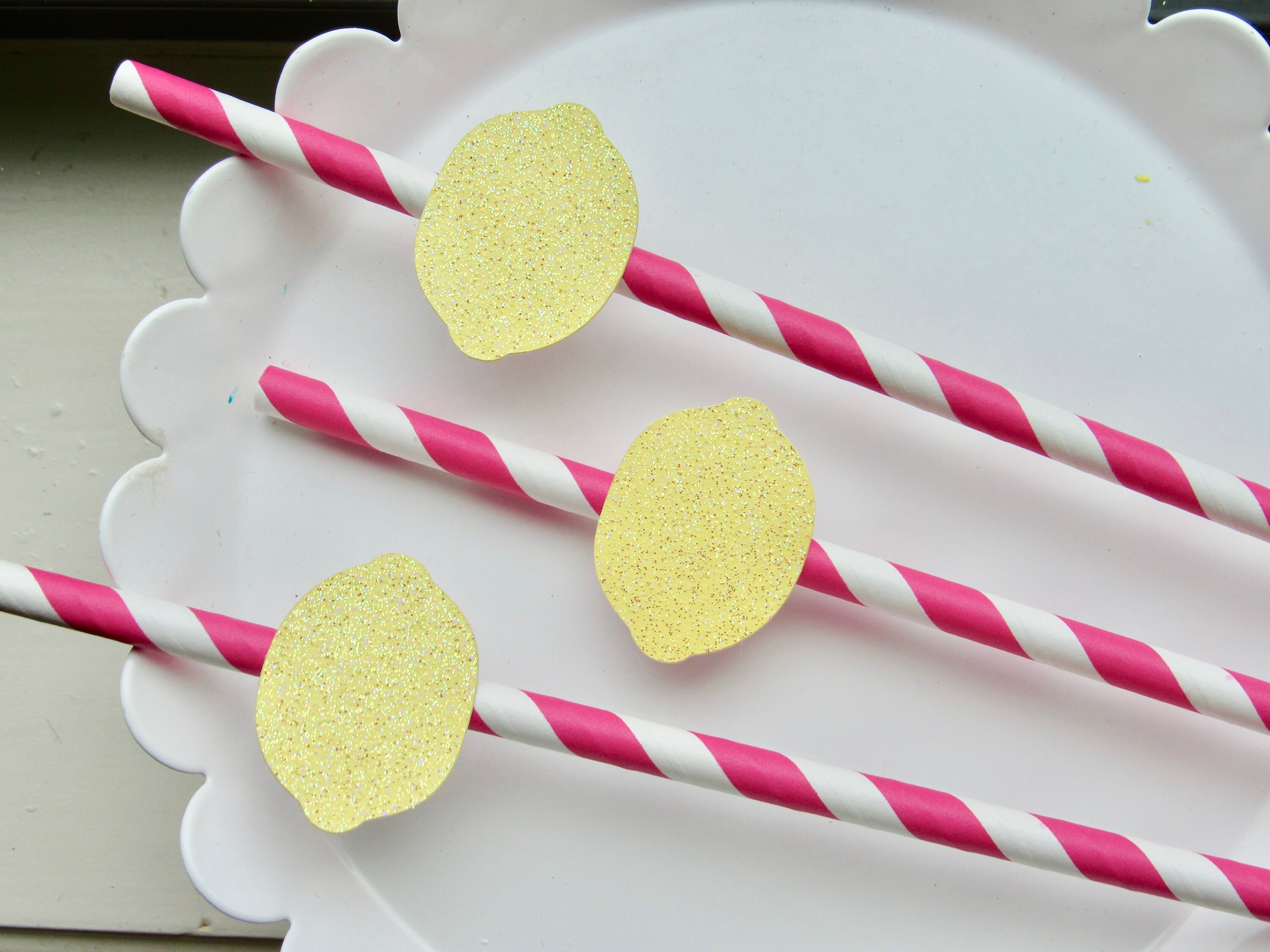 Lemon Party Straws Fruit Party Decorations Lemonade Birthday - Etsy