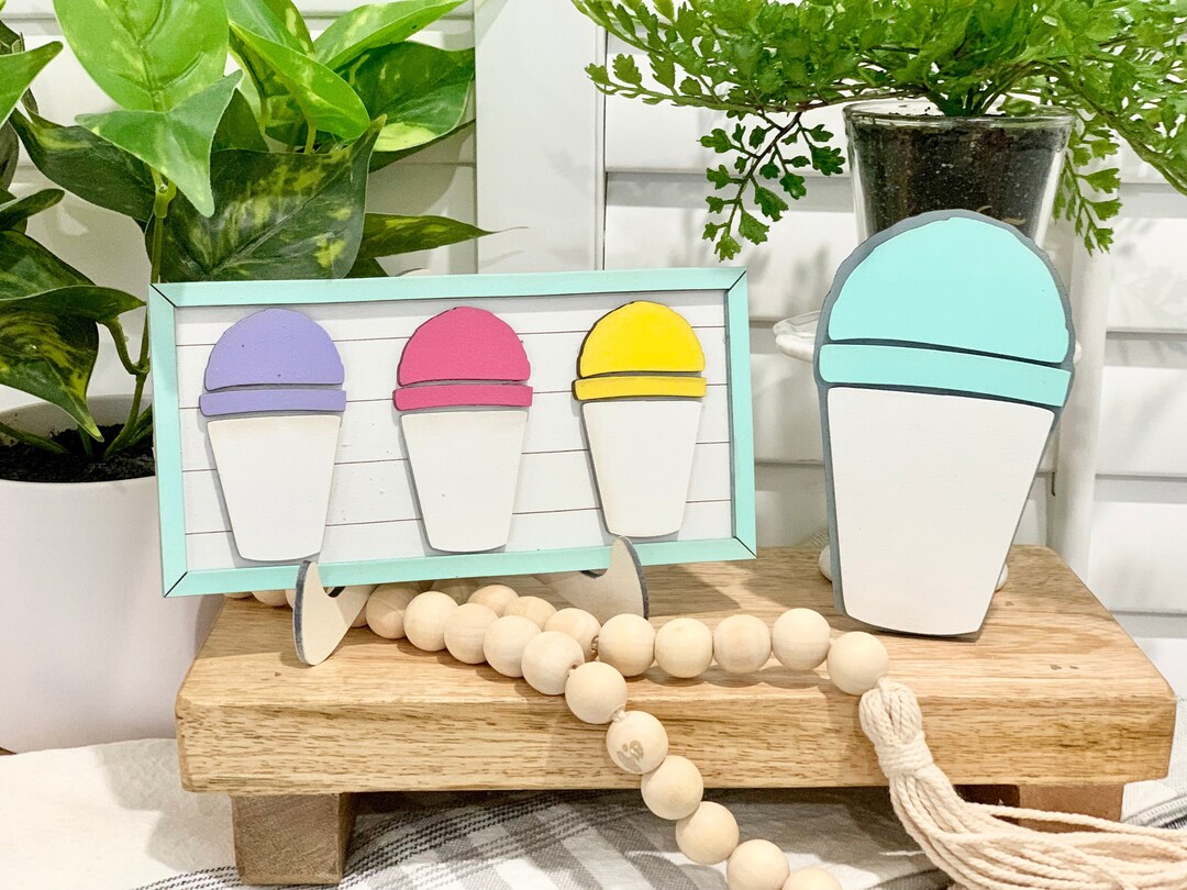 Snow Cone Sign, Snowball Tiered Tray, Snow Cone Tiered Tray, Summer ...