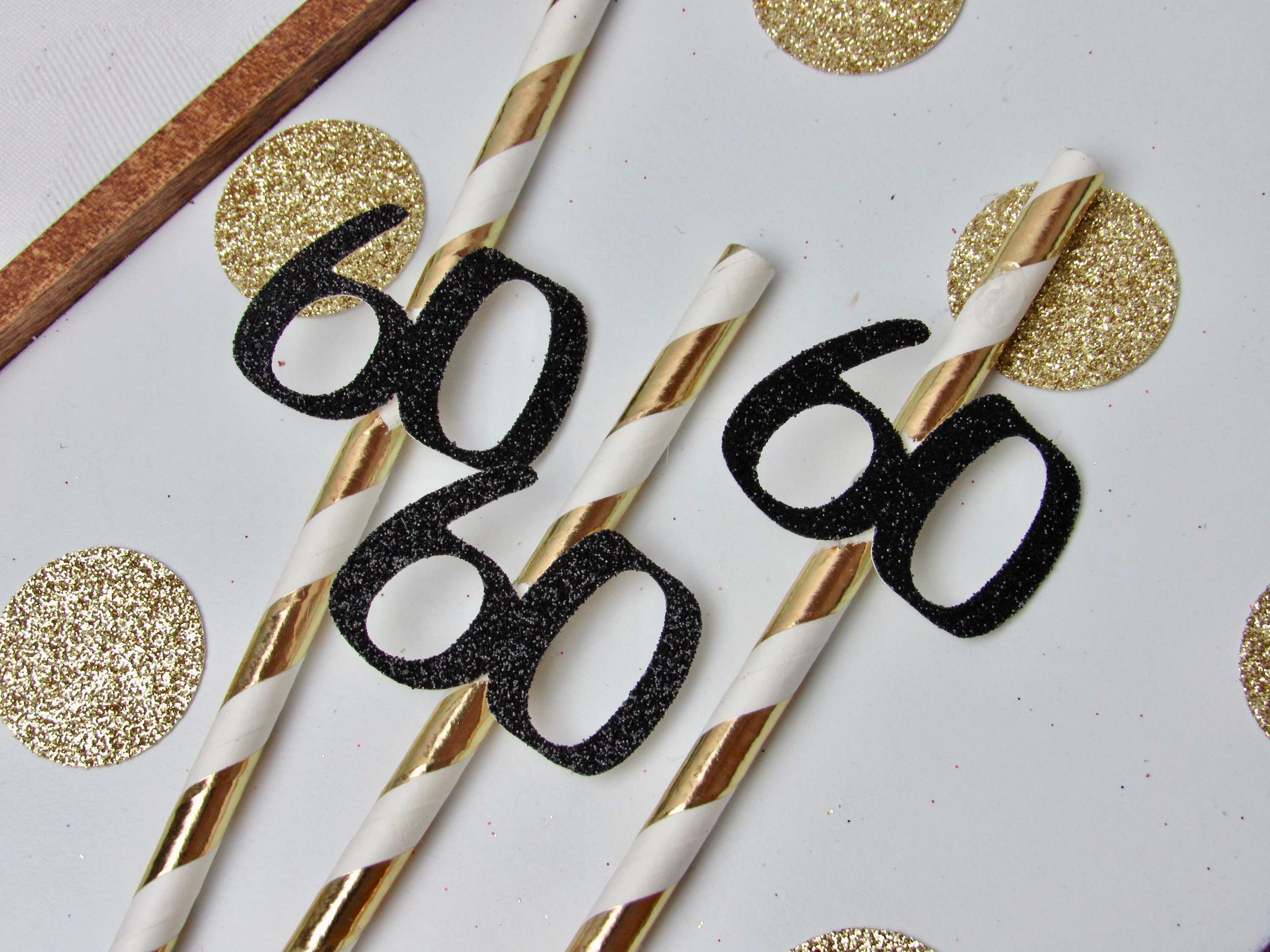 60th Birthday Decorations 60th Birthday Straws Sixtieth | Etsy