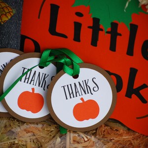 Pumpkin Thank You Favor Tag, Pumpkin Baby Shower, Fall Tags, Pumpkin ...
