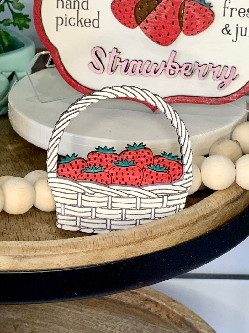 Strawberry Tiered Tray Decor Fruit Tiered Tray Decor - Etsy