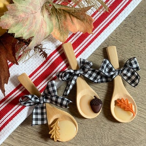 Fall Wooden Decor Spoons, Fall Decor, Shelf Sitter, Tiered Tray Decor ...
