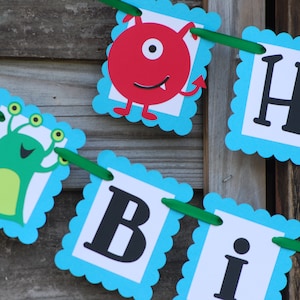 Monster Bash Birthday Banner, Monster Party, Monster Theme, Monster ...