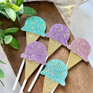 Ice Cream Birthday Party Cupcake Toppers, Ice Cream Birthday, Ice Cream ...