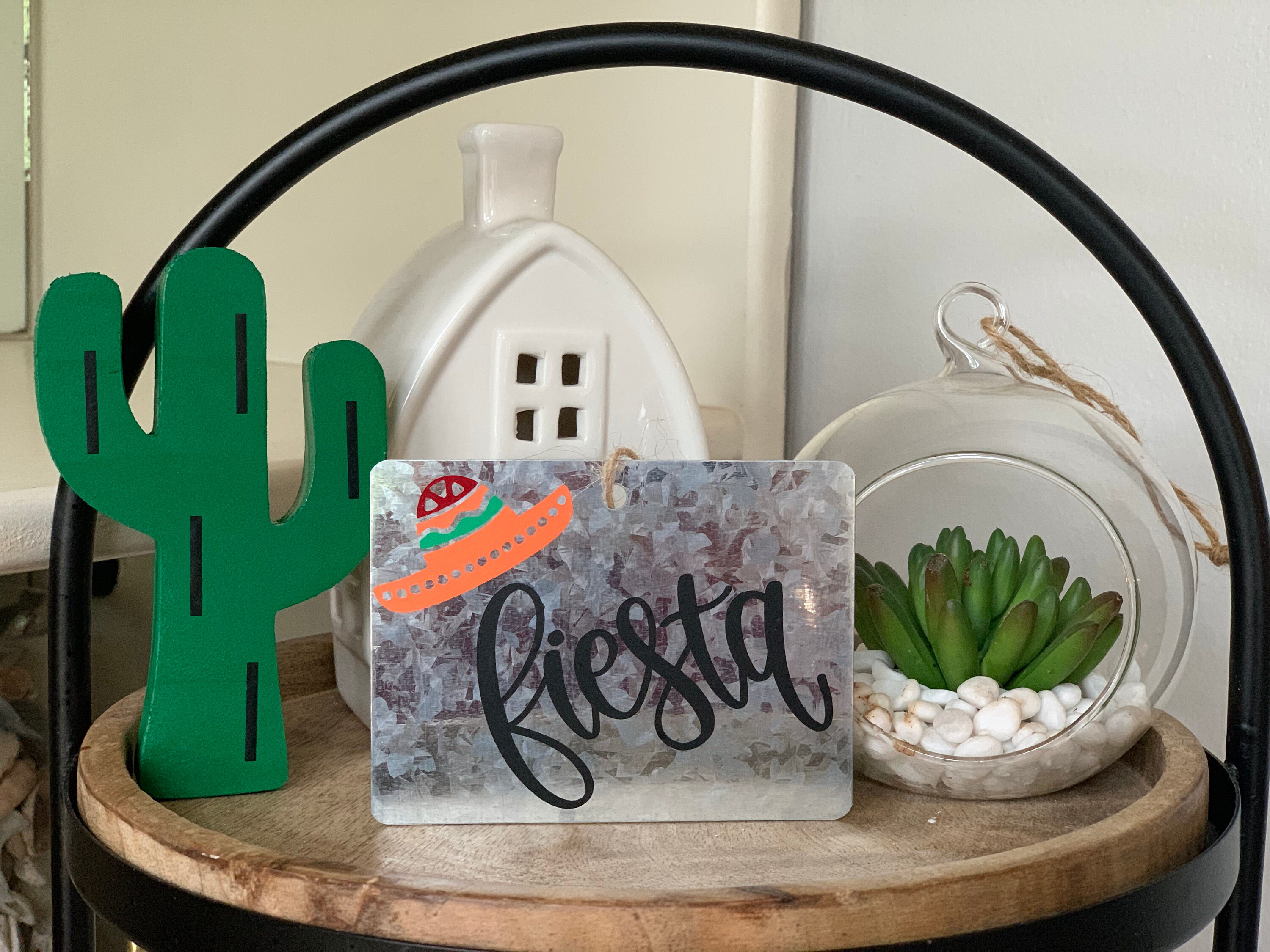 Cinco De Mayo Fiesta Metal Sign Cactus Decor Tiered Tray | Etsy