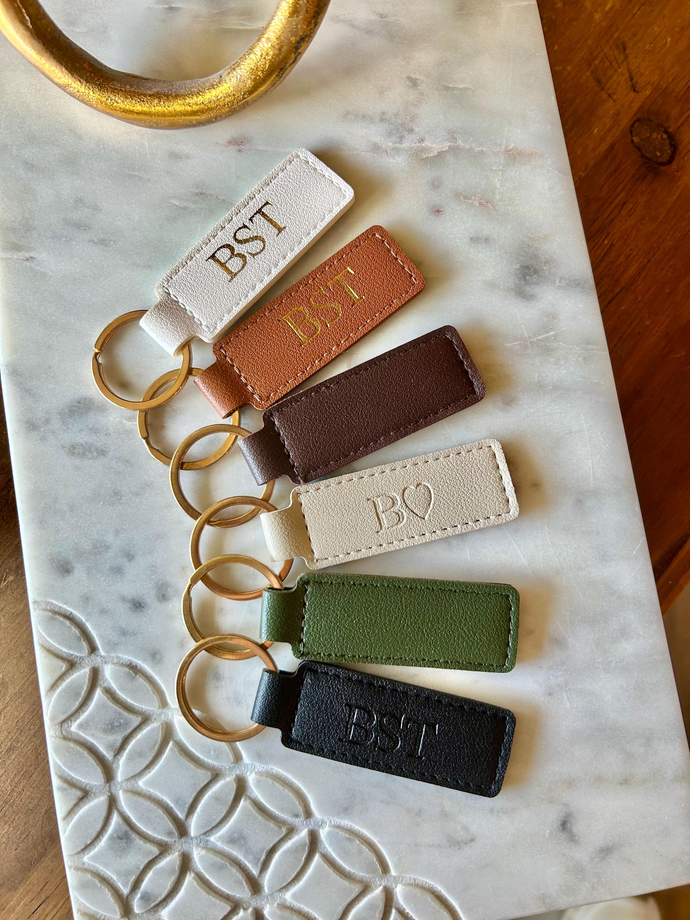Personalized Keychain | Custom Monogram Keyring | Engraved Name ...