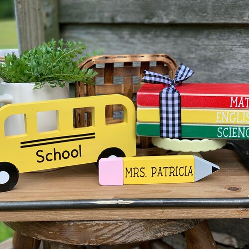 BUNDLE // Back to School Themed Tiered Tray Decor // School - Etsy