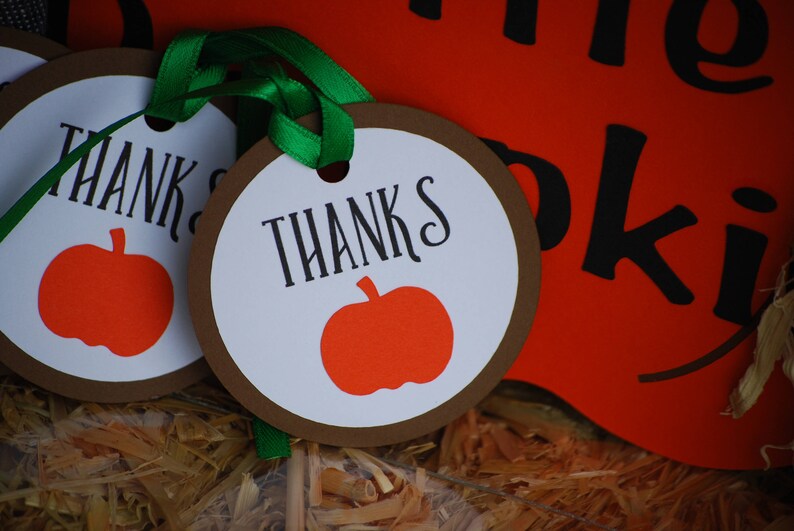 Pumpkin Thank You Favor Tag Pumpkin Baby Shower Fall Tags - Etsy
