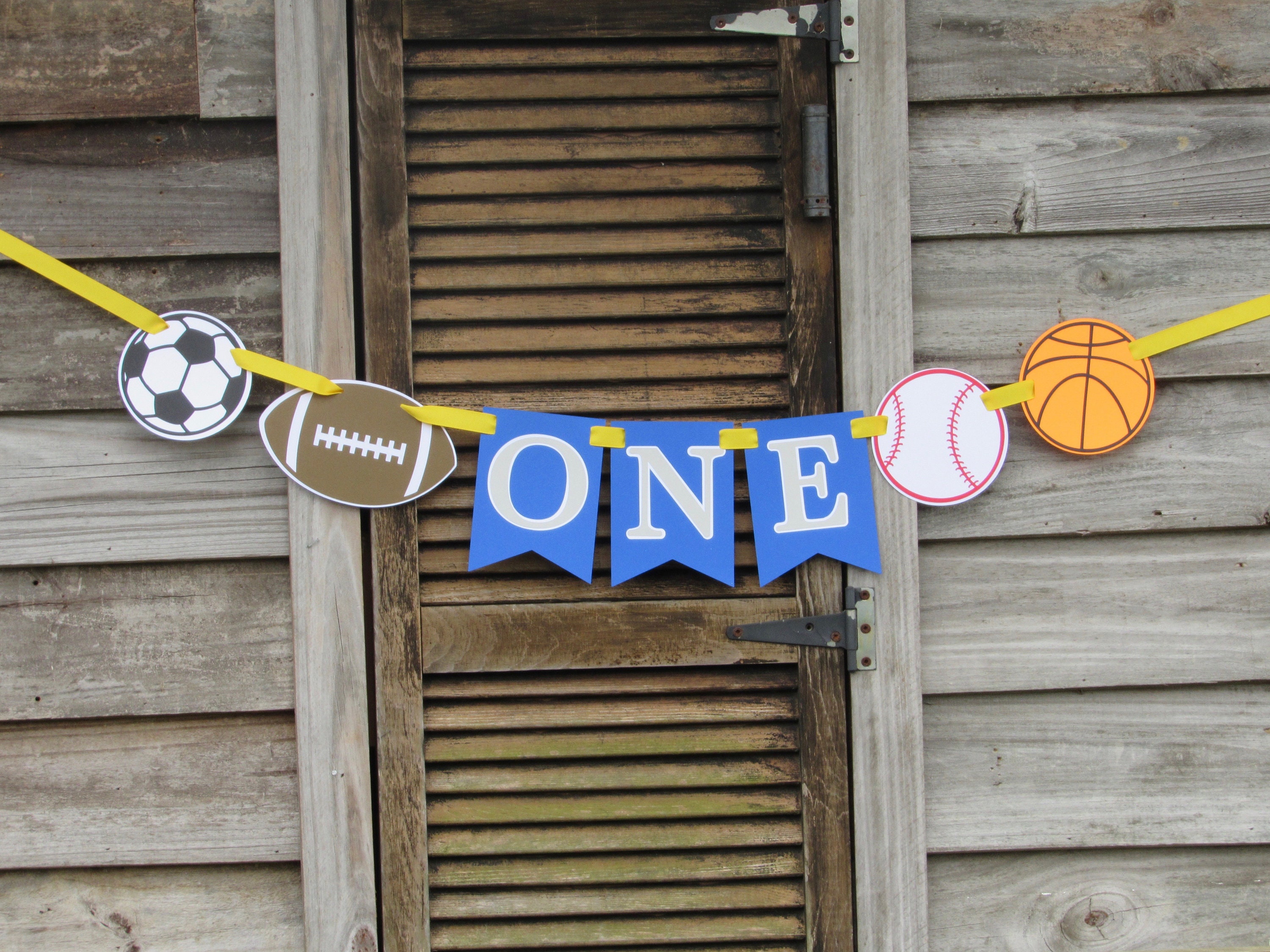 All Star Sports Birthday Banner: Baseball, Basketball, Football, Soccer ...