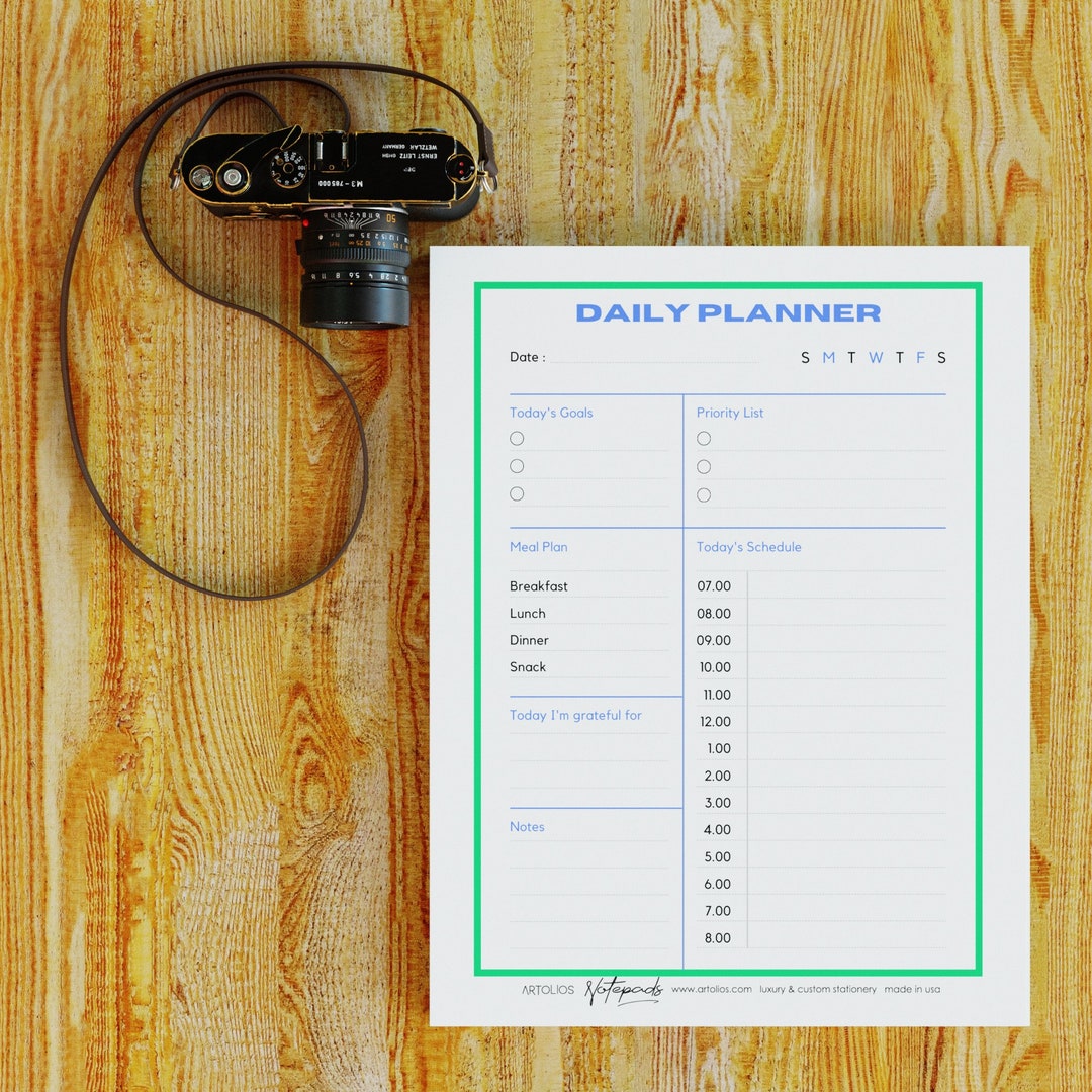 50 Tear off Sheets Daily Planner Notepad With Hourly Schedule - Etsy