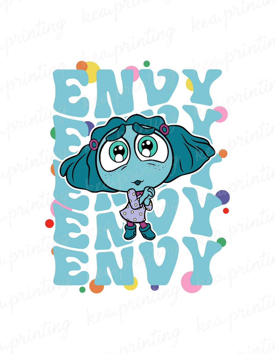 Inside Out 2 Envy Png, Emotion Team Png, It's Okay to Feel All the ...