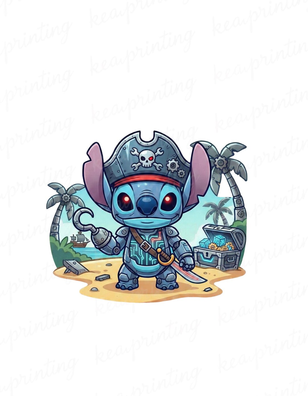 Stitch Sparrow Robot PNG, Cute Stitch PNG, Pirate Stitch PNG, Robot ...