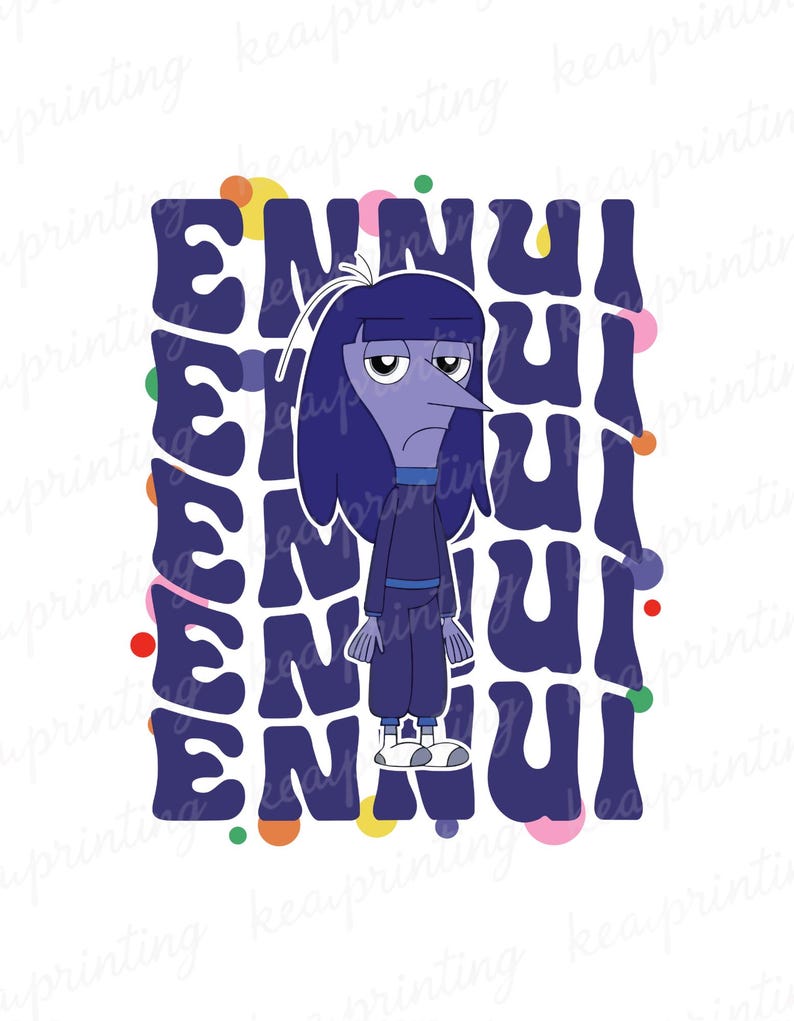 Inside Out 2 Ennui Png, Emotion Team Png, It's Okay to Feel All the ...