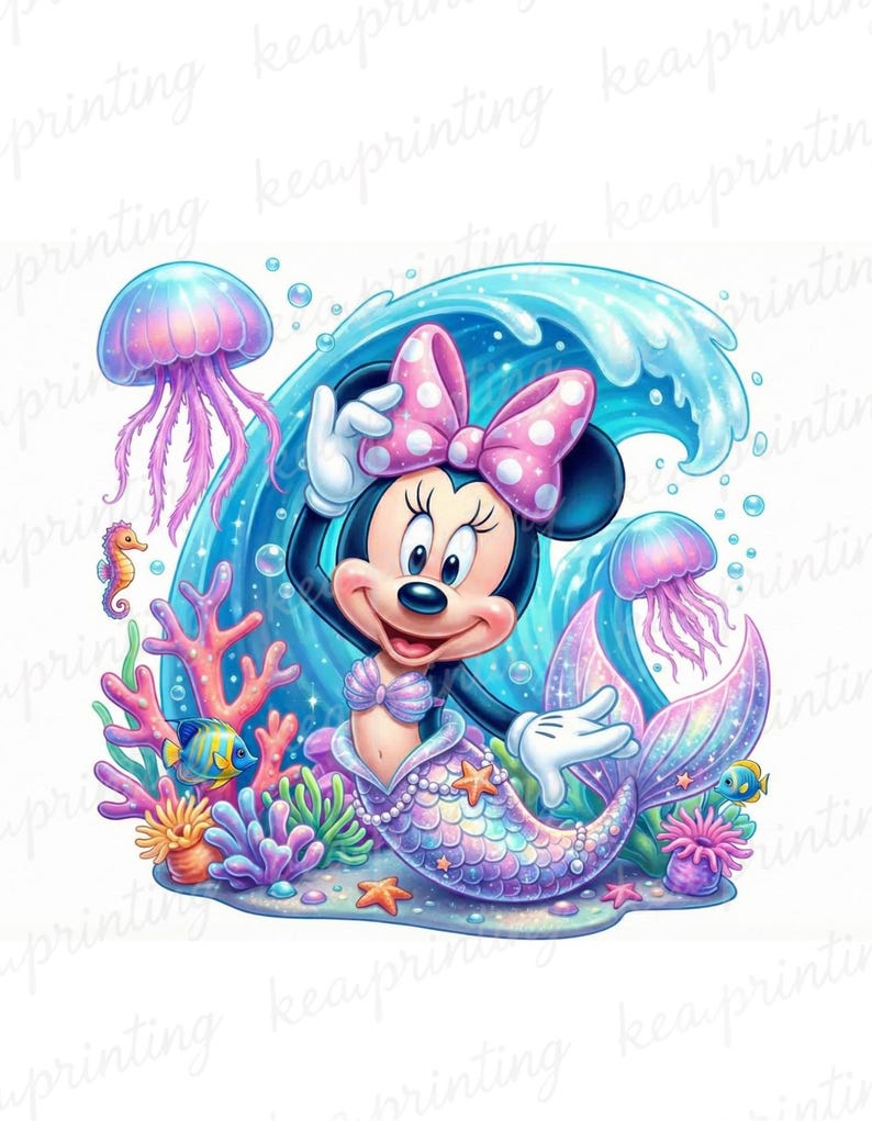 Minnie Mouse Mermaid Png, Cute Minnie Png, Minnie and Mickey PNG - Etsy