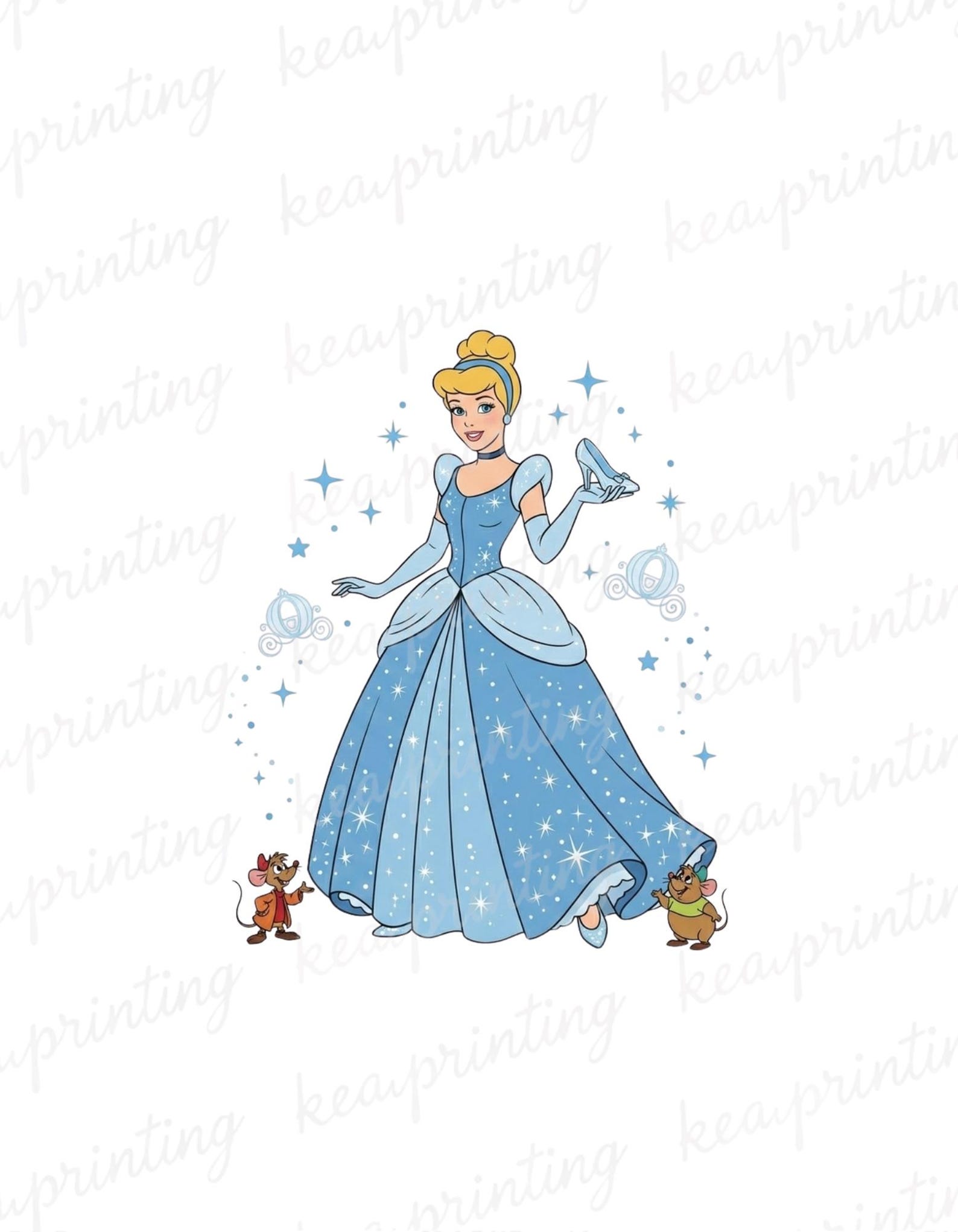 Cinderella PNG, Cute Blue Princess PNG for Birthday Girl, Princess Png ...