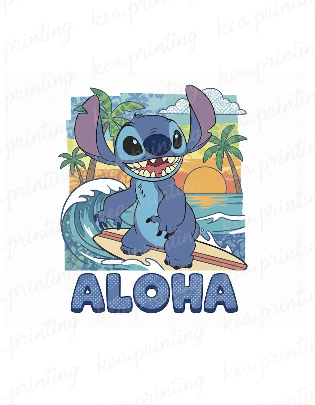 Tropical Aloha PNG Clipart: Stitch Design - Etsy