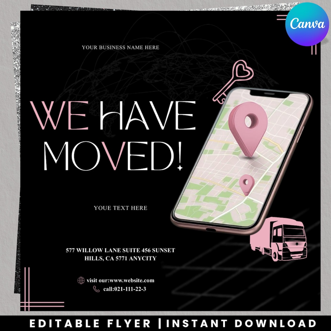 We Have Moved Flyer, New Address Business Flyer, Store Location Flyer ...