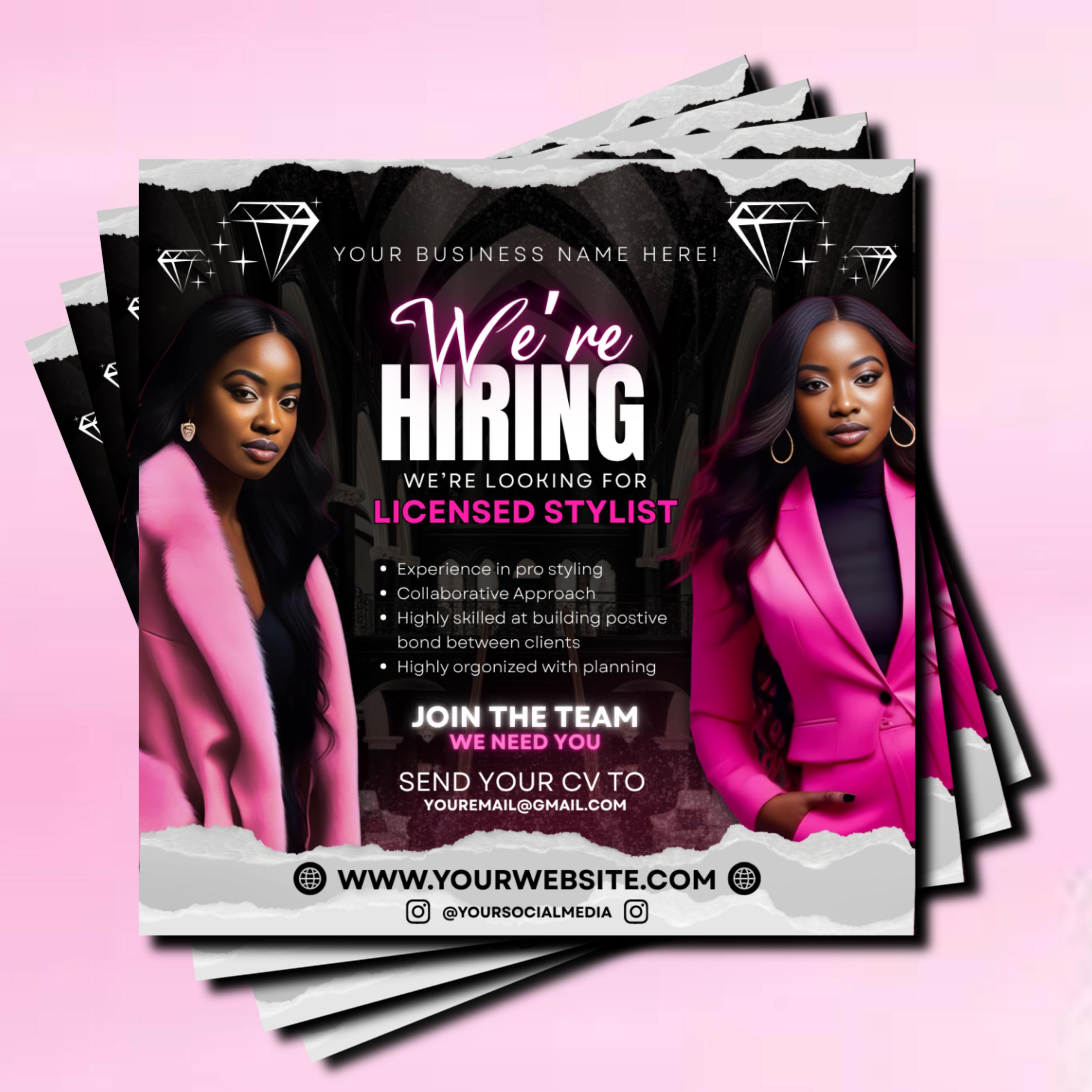 We Are Hiring Flyer, Join Our Team Flyer, Salon Team Members Wanted ...