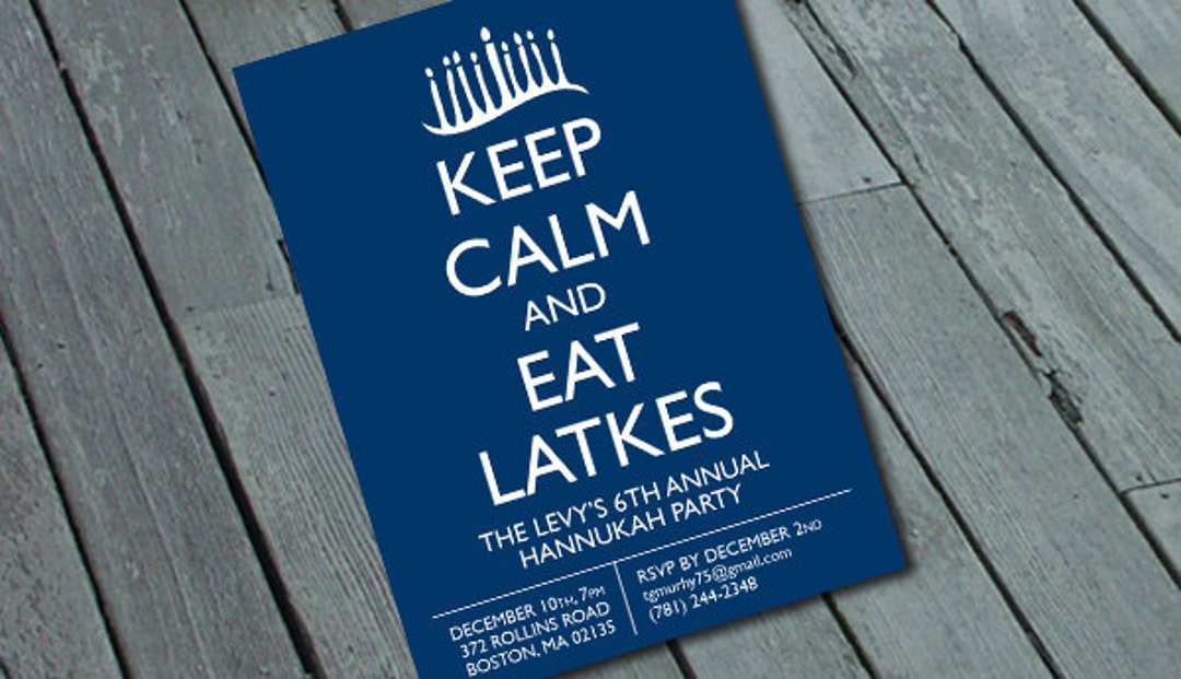 Quirky & Fun HANUKKAH PARTY Invitation: Digital Printable File*printing ...