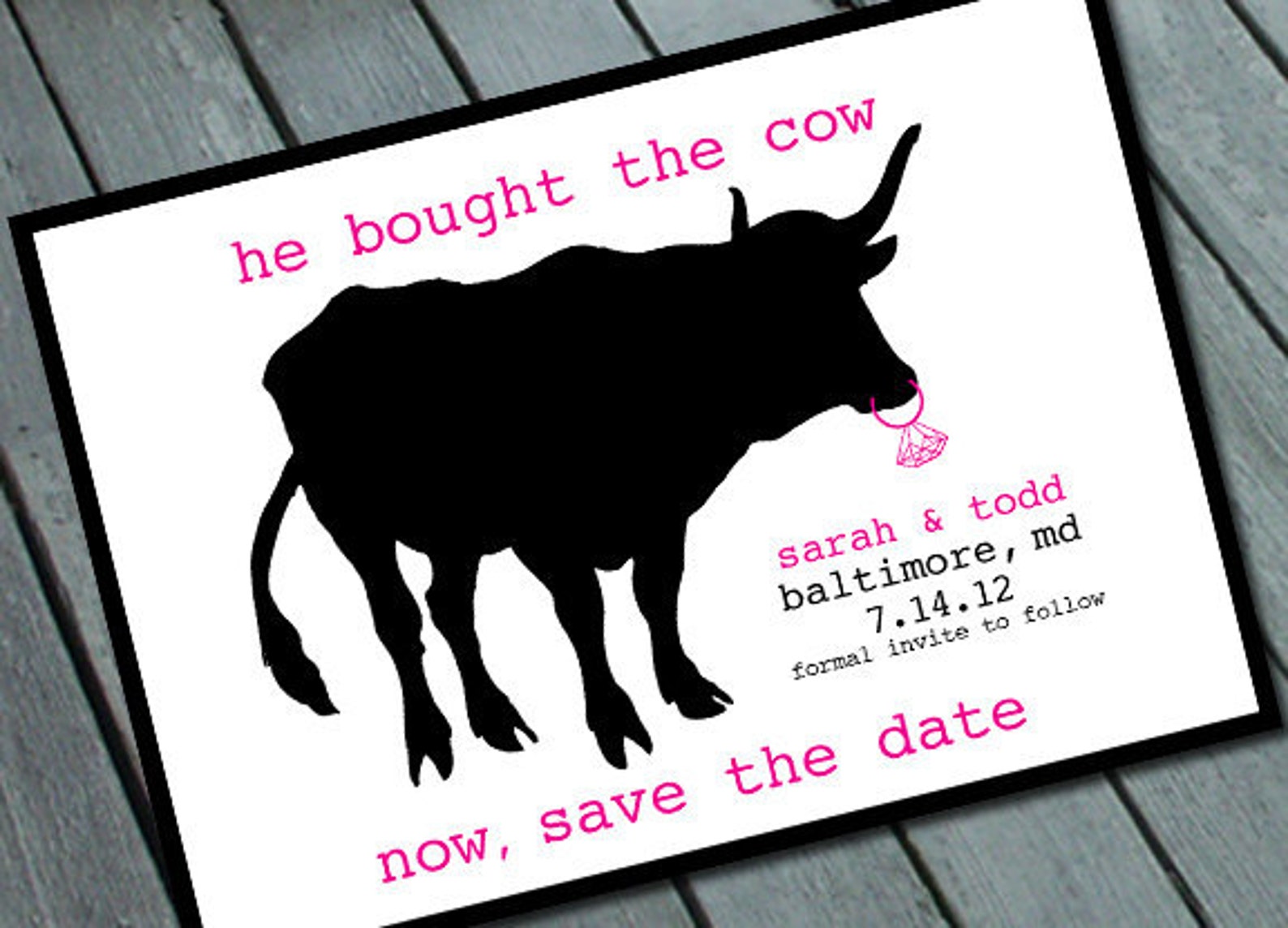 Quirky Funny SAVE THE DATE Card, Digital Printable File - Etsy