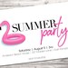 80's Miami Vice Theme Pool PARTY Invitation: Digital Printable File ...