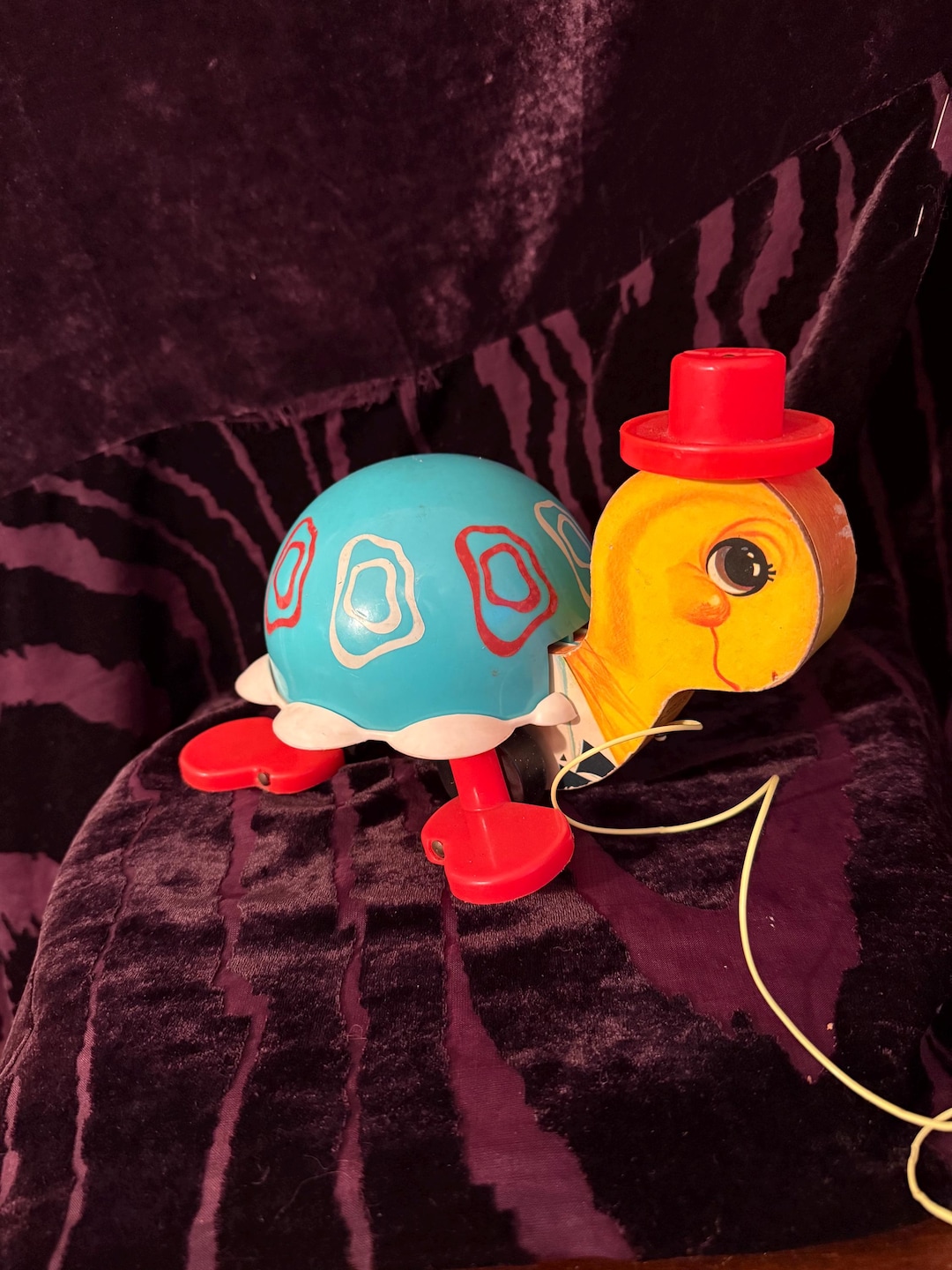 Vintage Tip Toe Turtle Fisher Price Pull Toy-1962 Turtle With Bells ...