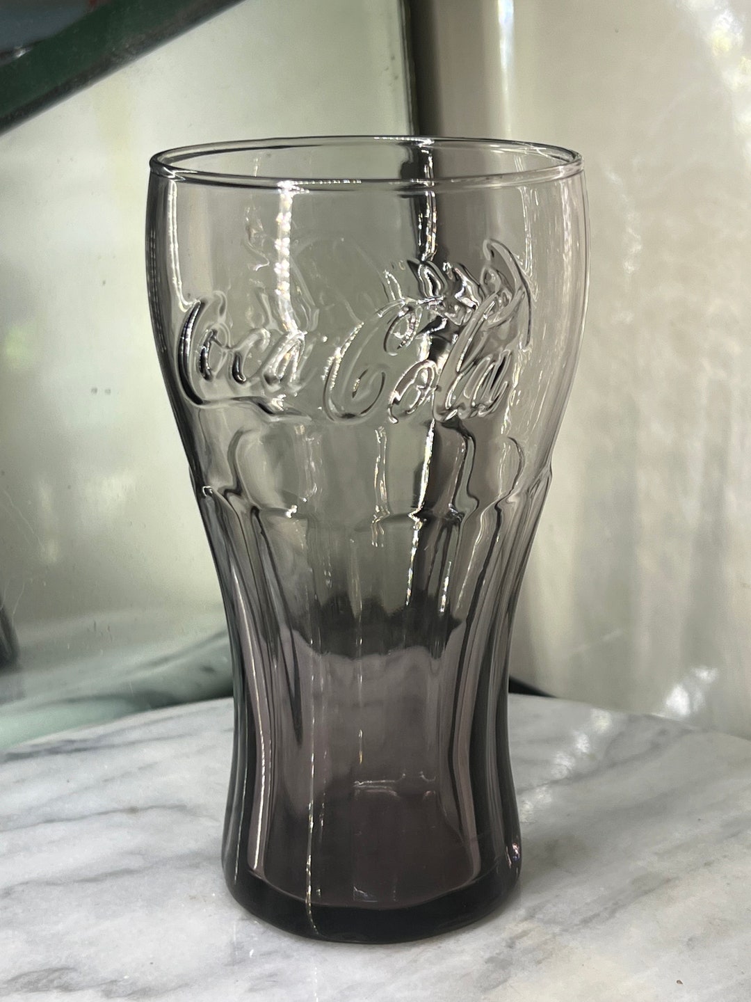 PURPLE Coca-cola Glass-vintage Embossed Coca-cola Glass BELL - Etsy ...