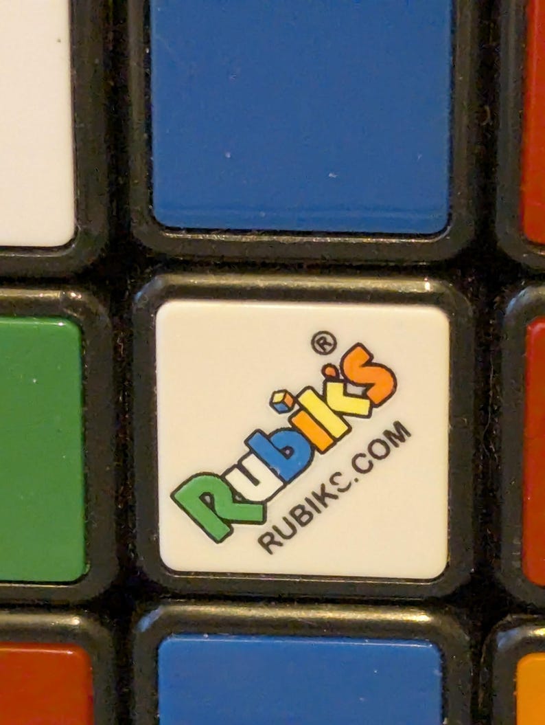 Vintage Rubik's Cube on Display Stand. Classic 3 X 3 Puzzle From 1980s ...