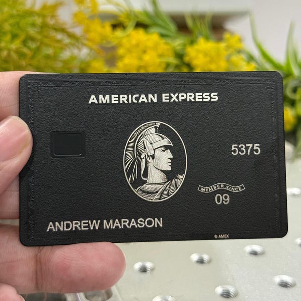 Amex Centurion Card Replica - Etsy