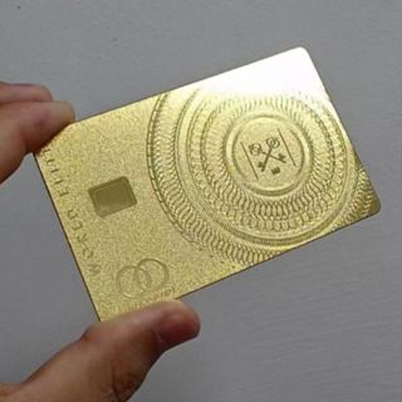 Custom Goldman Lampe Gold Metal Card: Stainless Steel, Personalized ...