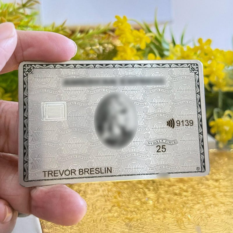 Platinum Metal Card - Etsy UK