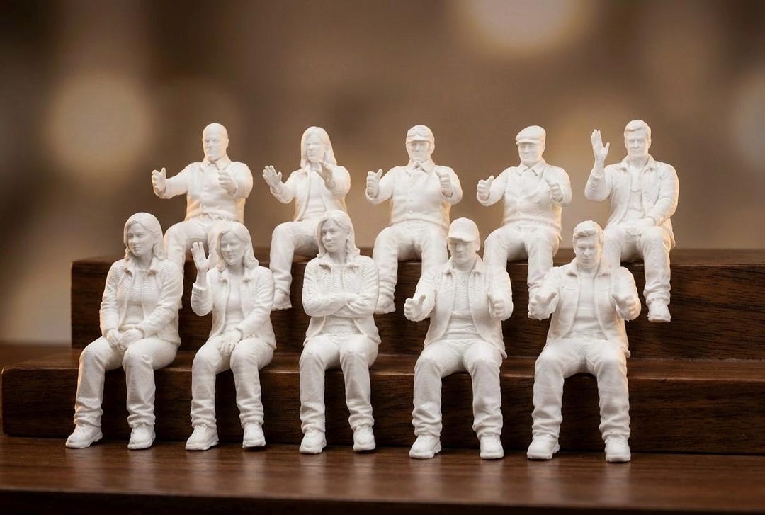 10 Driver Figures for Slot Cars or Model Cars - Scalable to 1/24 - 1/32 ...