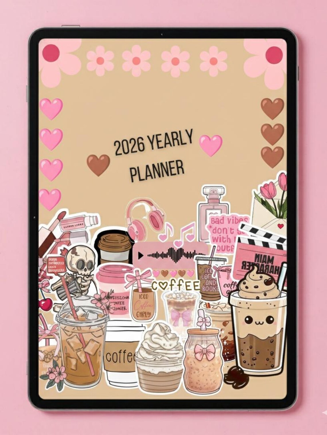 2026 Aesthetic Yearly Digital Planner | 12-month iPad Planner | Pastel ...