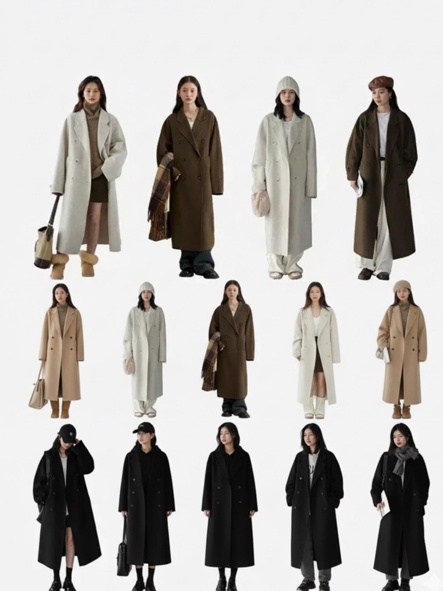 Women’s Long Wool Coat Double-breasted Retro Overcoat | Elegant Autumn ...