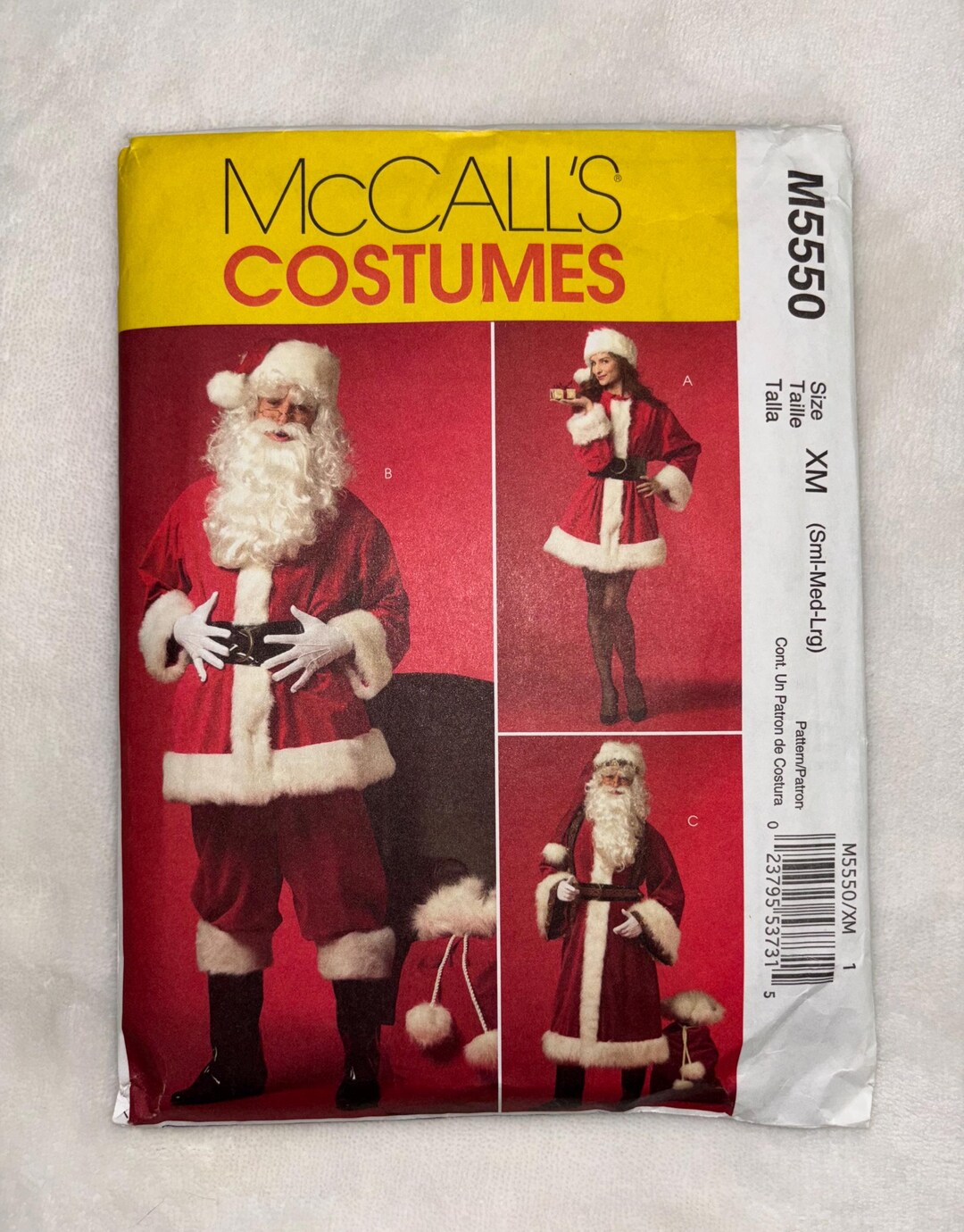 Mccall’s Sewing Pattern Santa Suit & Mrs Claus Costume M5550 Uncut - Etsy
