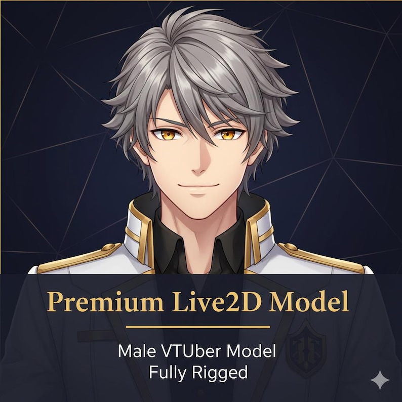 Live2d Vtuber Model Premade, Ready Anime, Male Avatar for Vtube Studio ...
