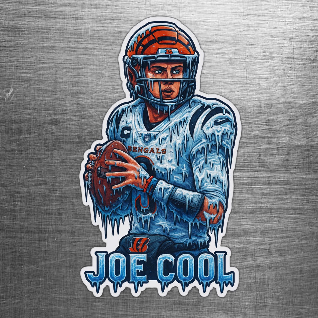 Joe Burrow “joe Cool” Custom Die Cut Matte Sticker Bengals - Etsy