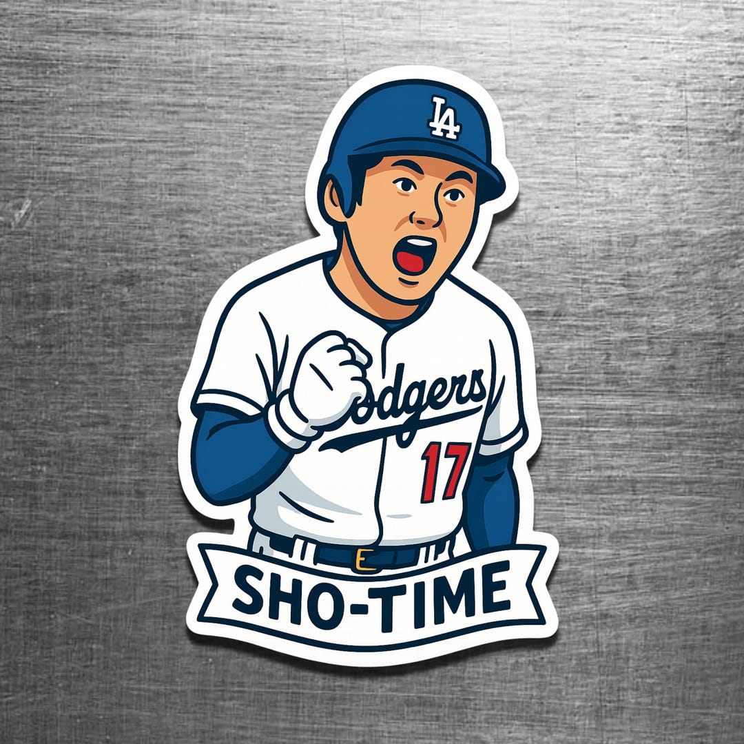 Shohei Ohtani Custom Matte Sticker Sho-time Dodgers - Etsy