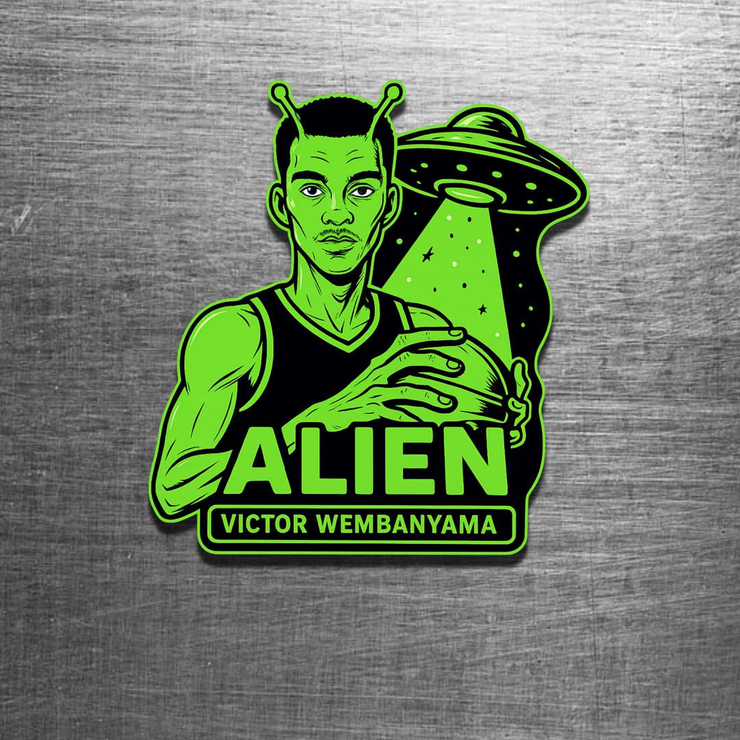 Wemby Alien Custom Sticker San Antonio Basketball - Etsy