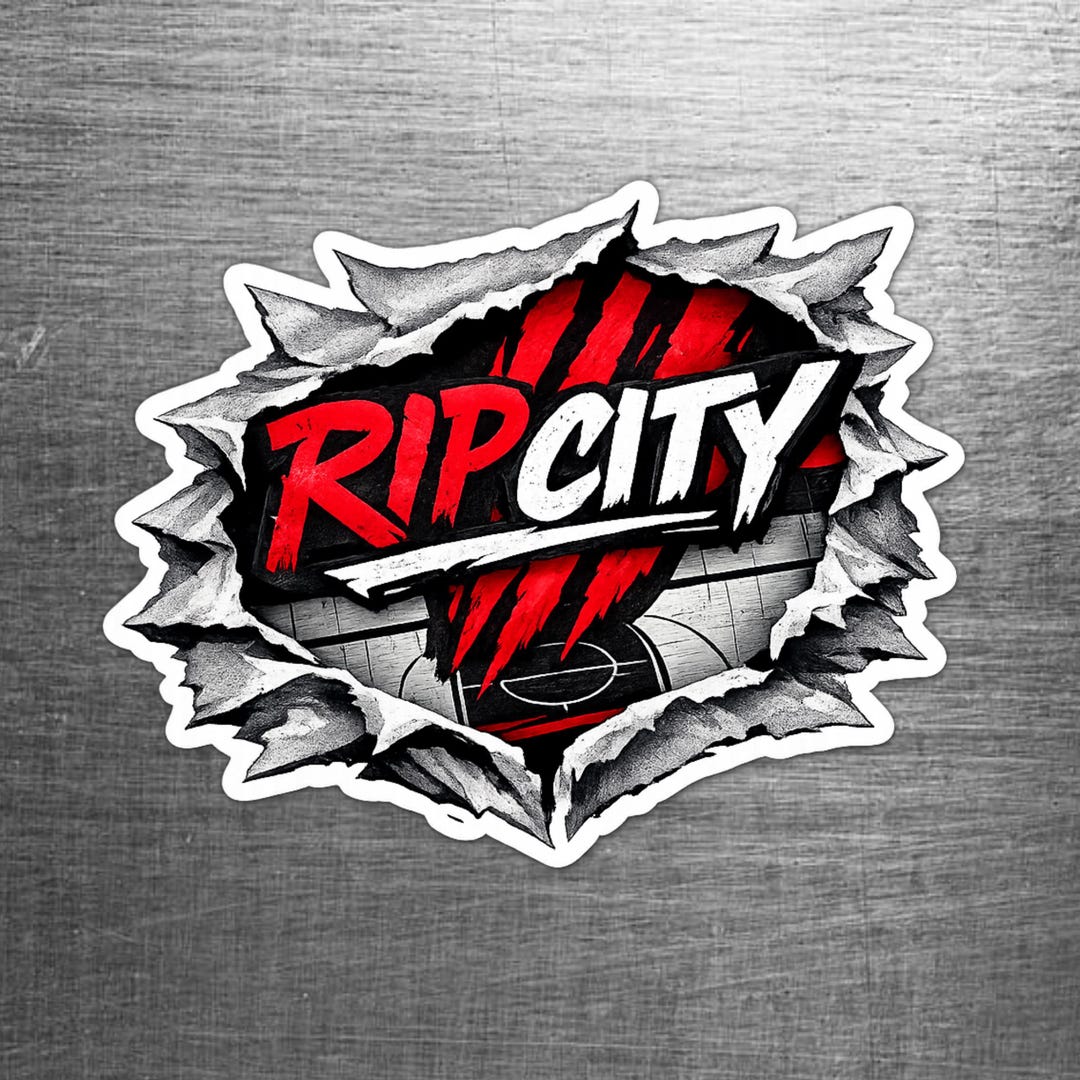 Portland Basketball “rip City” Custom Sticker - Etsy