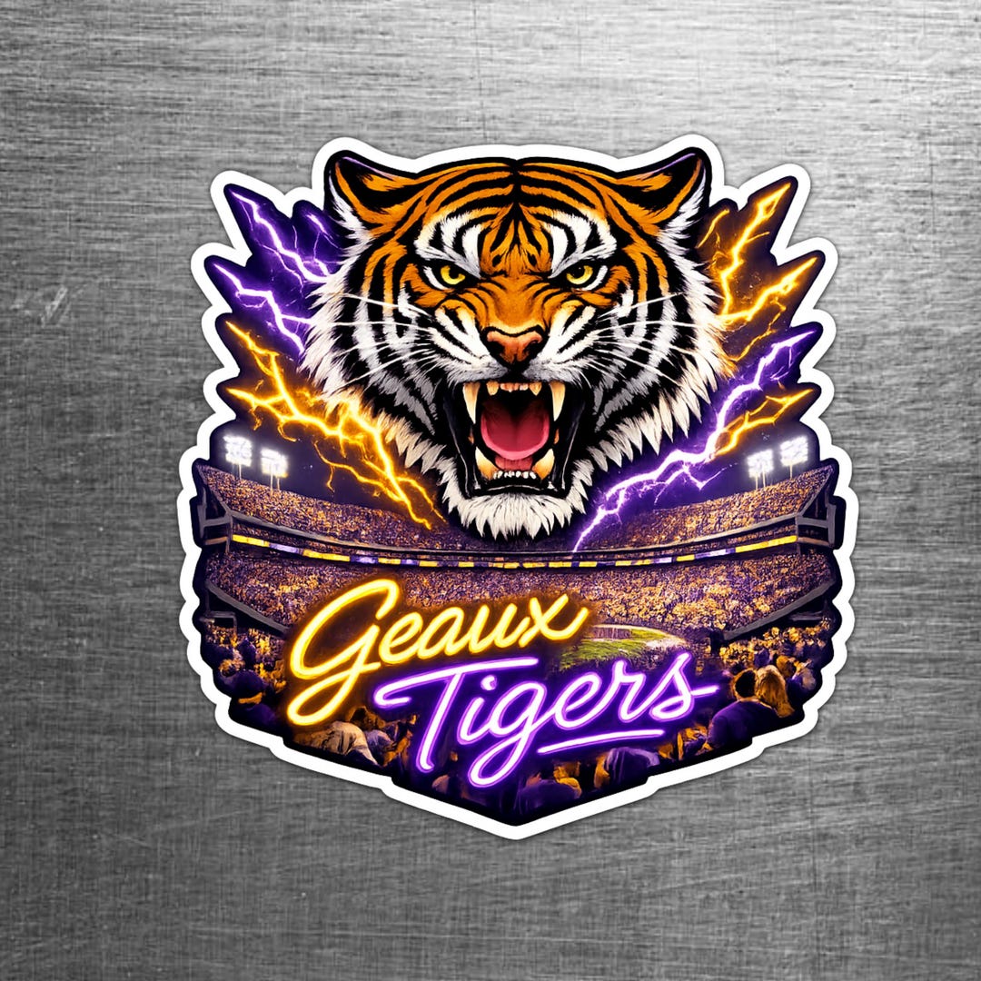 LSU "geaux Tigers" Custom Sticker Tiger Stadium - Etsy