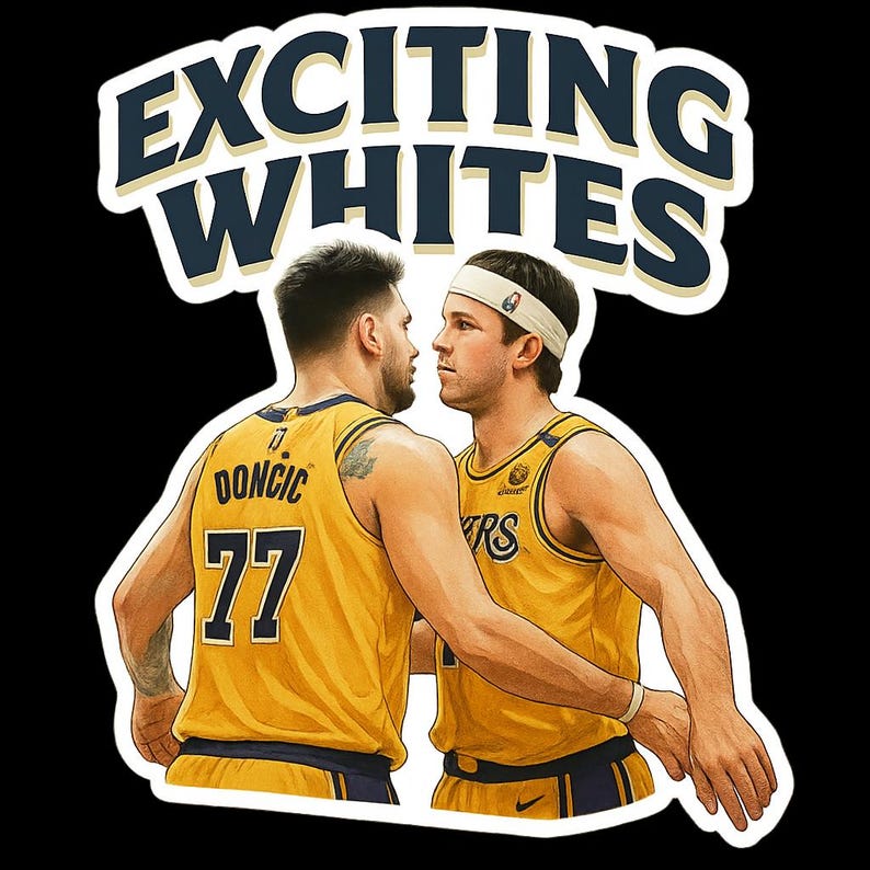 Luka Doncic Austin Reaves “exciting Whites” Custom Die Cut Sticker ...