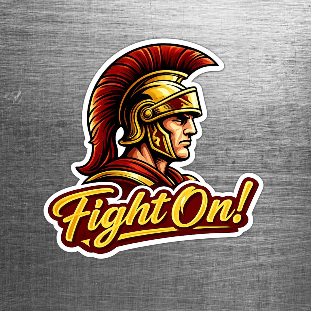 USC Sports "fight On" Sticker - Etsy