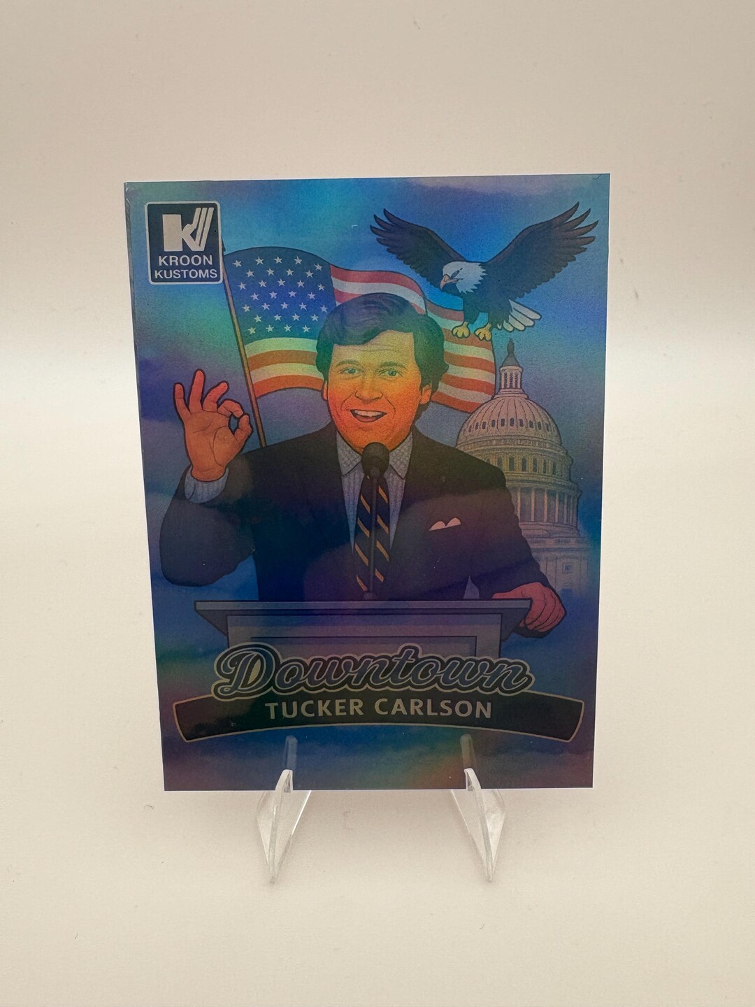 Tucker Carlson Custom Downtown Sports Card USA - Etsy