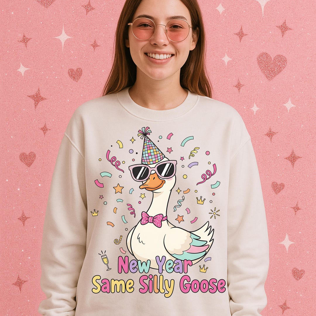 Funny Goose New Year PNG, Silly Goose Shirt Design (digital Download ...