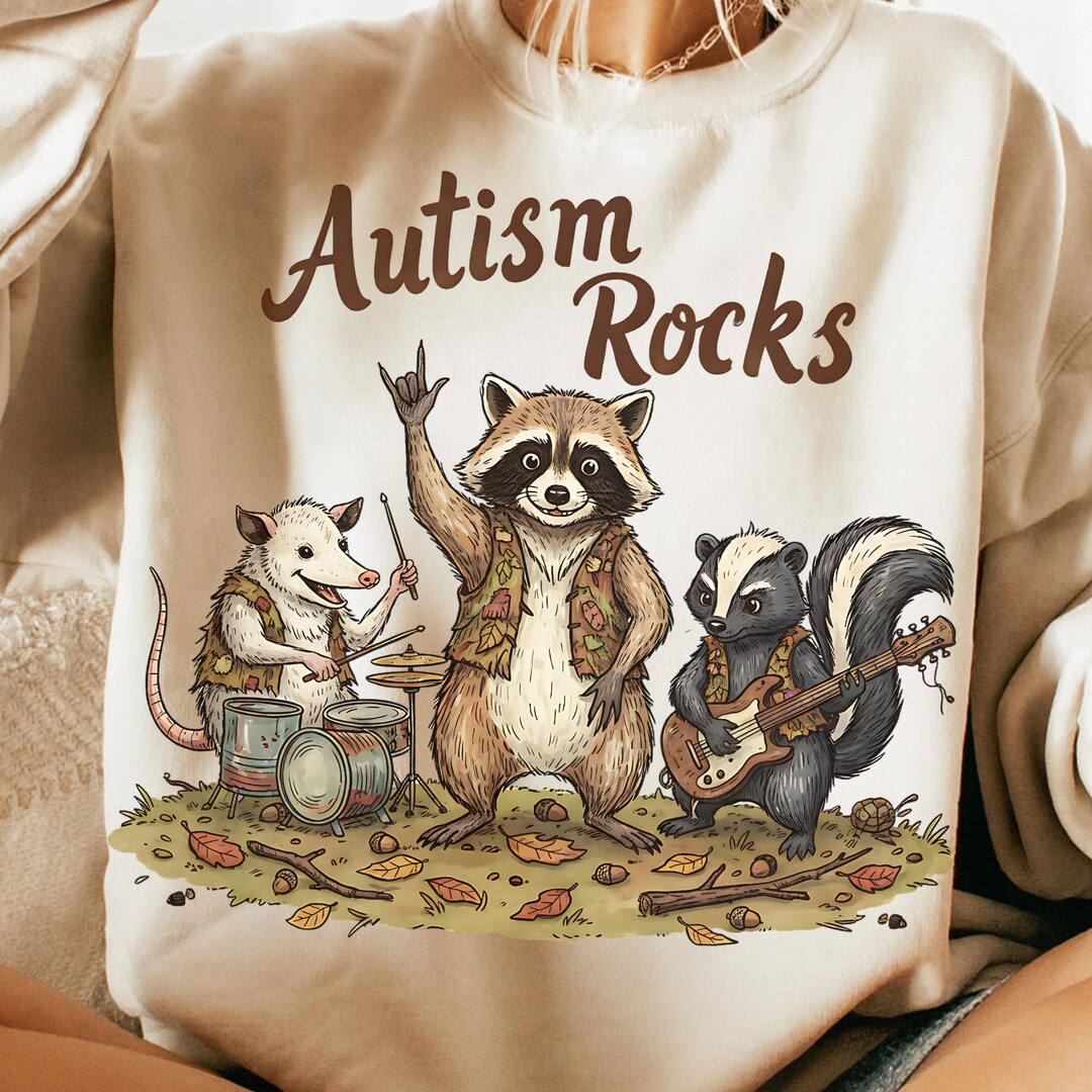 Autism Rocks Woodland Band PNG, Neurodiversity Clipart (digital ...