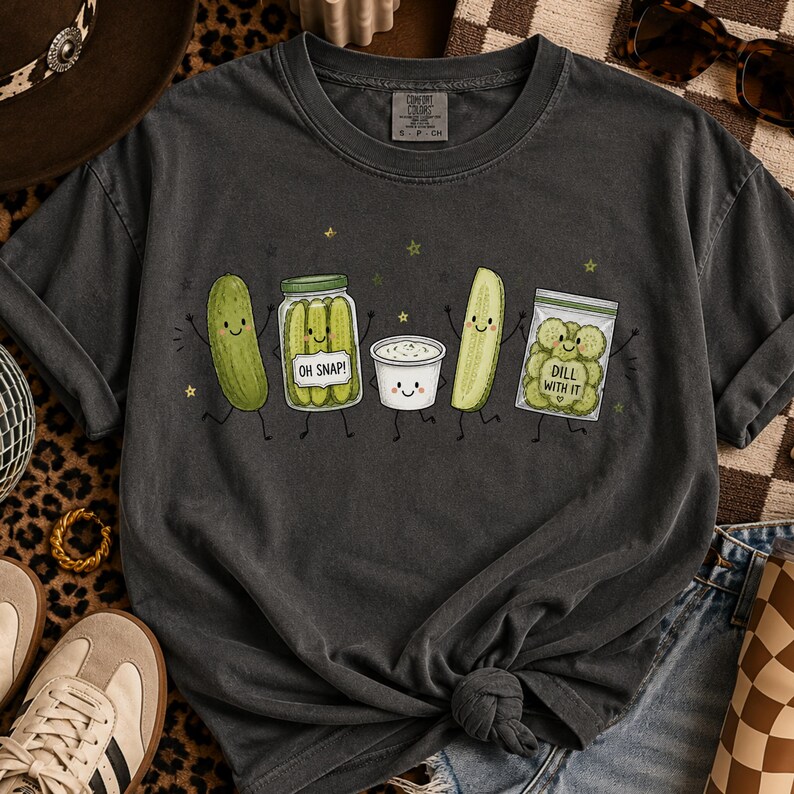 Funny Pickle PNG, Pickle Lover Graphic, Dill With It Sublimation ...