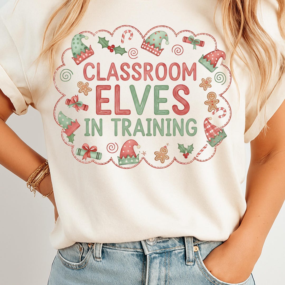 Classroom Elves in Training PNG, Teacher Christmas Clipart (digital ...