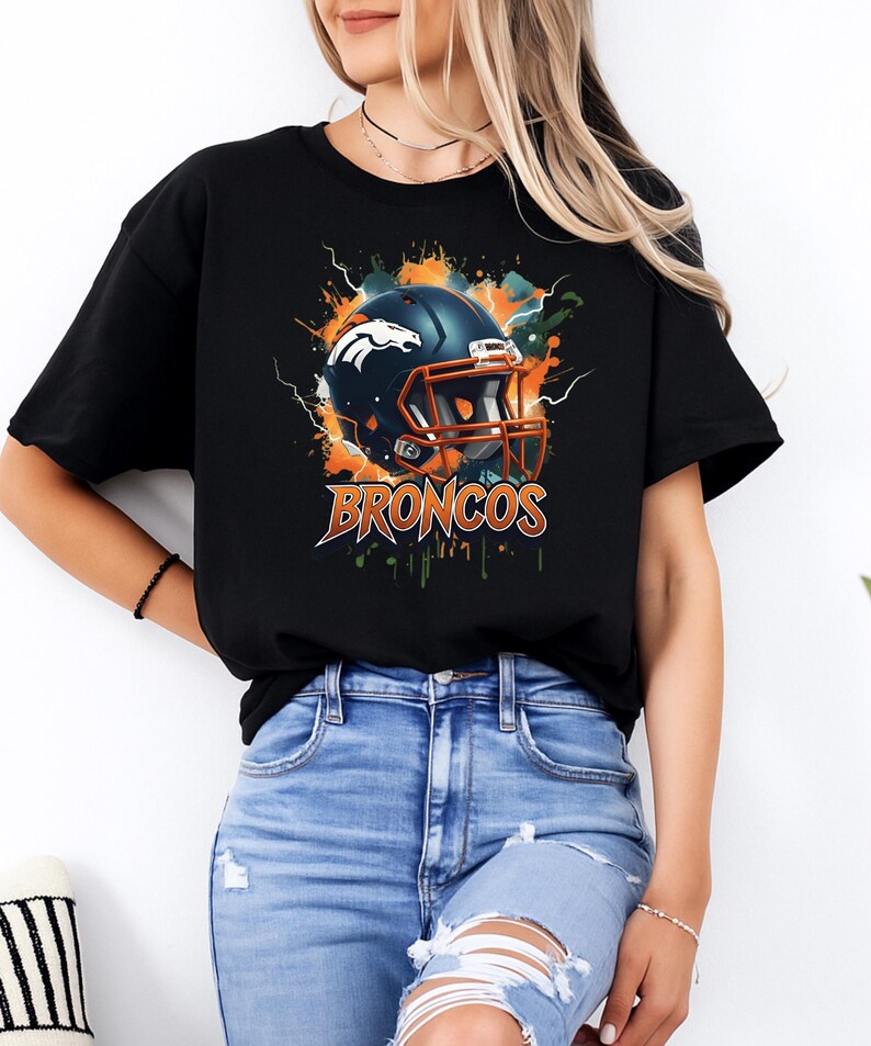 Broncos Football Sublimation PNG: for T-shirt, Stickers, Mug, Frame ...
