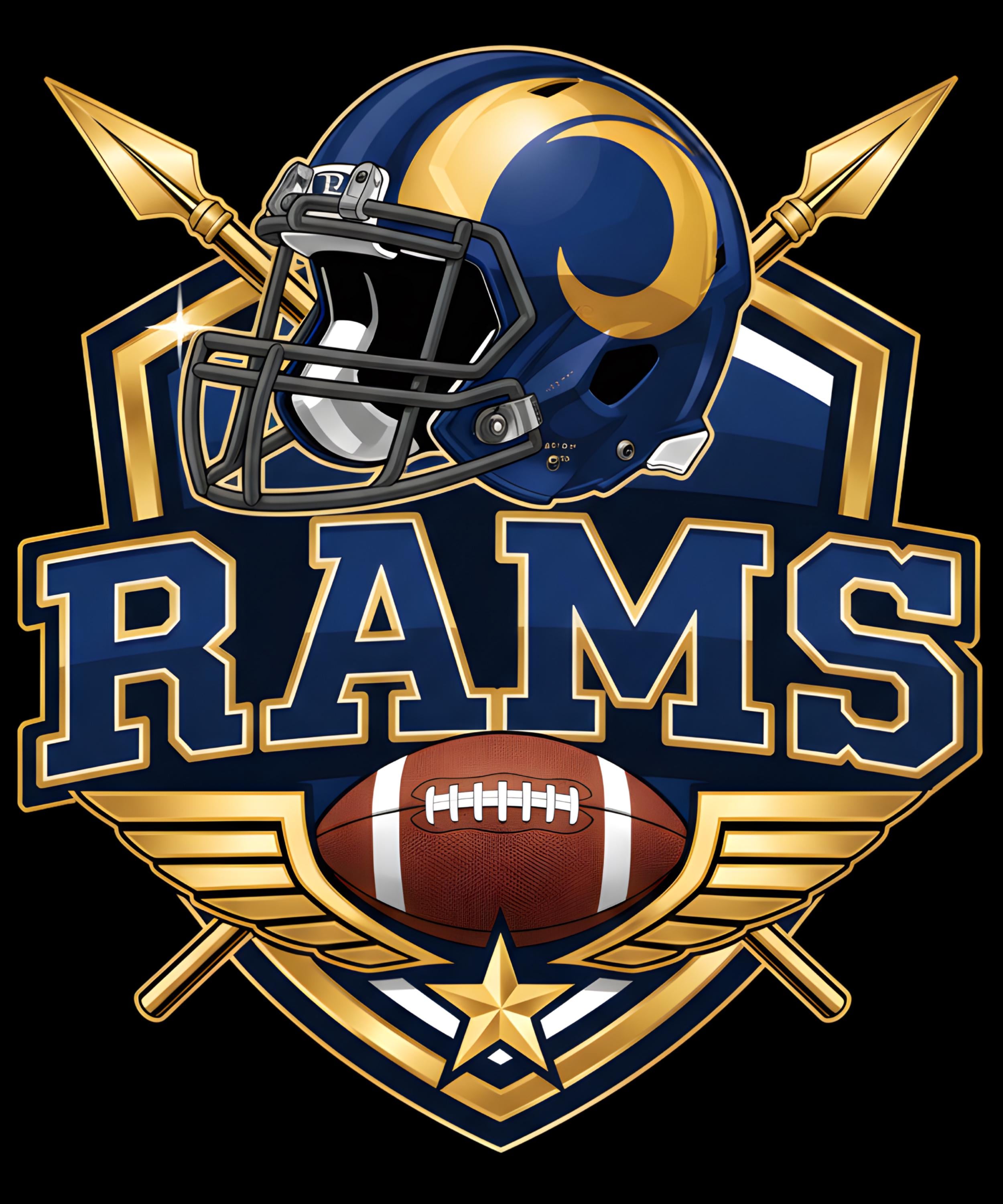 Rams Football Sublimation Clipart PNG: Use for T-shirt, Stickers, Mug ...